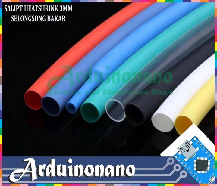 1meter Salipt HEAT SHRINK 5mm Selongsong Isolasi Bakar 5 mm Selang 2:1 ...