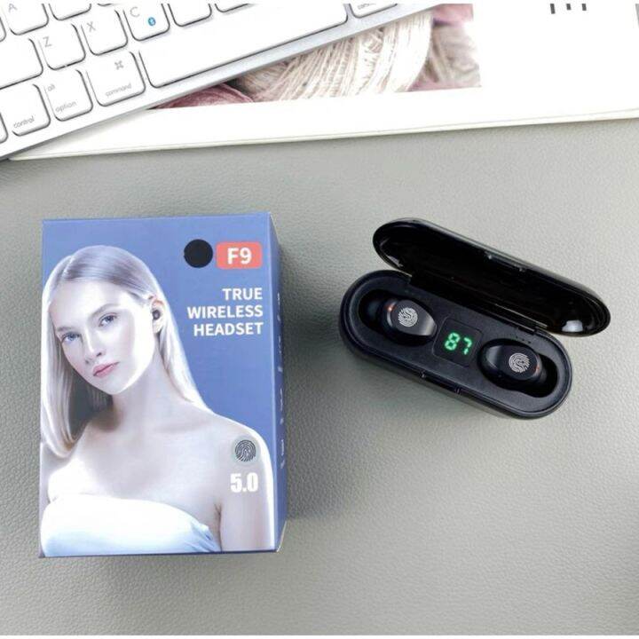 HEADSET BLUETOOTH TWS F9 / HANDSFREE EARPHONE WIRELESS AIRBUDS | Lazada ...