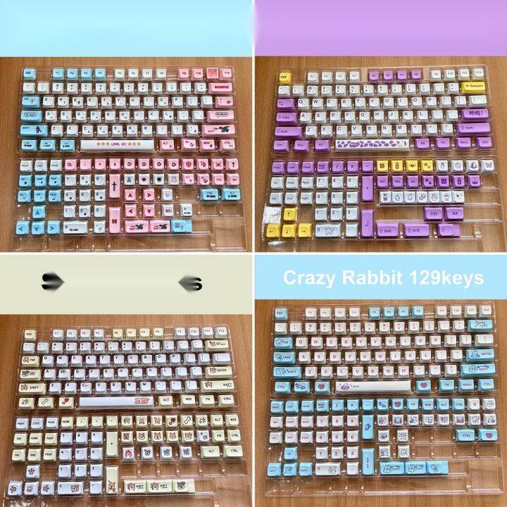Bộ keycap PBT nút bàn phím cơ profile XDA Shiba, Dragon Quest, Dairy ...