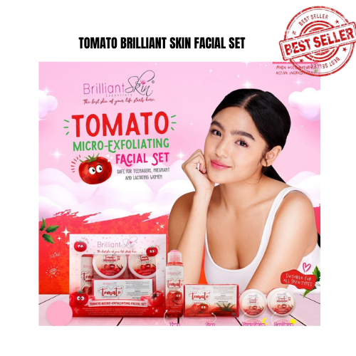 Original Brilliant Skin Facial Set | Tomato Micro Exfoliating Set ...