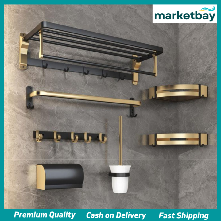 Marketbay Bathroom Organizer & Accessories Modern Gold Bathroom Corner ...