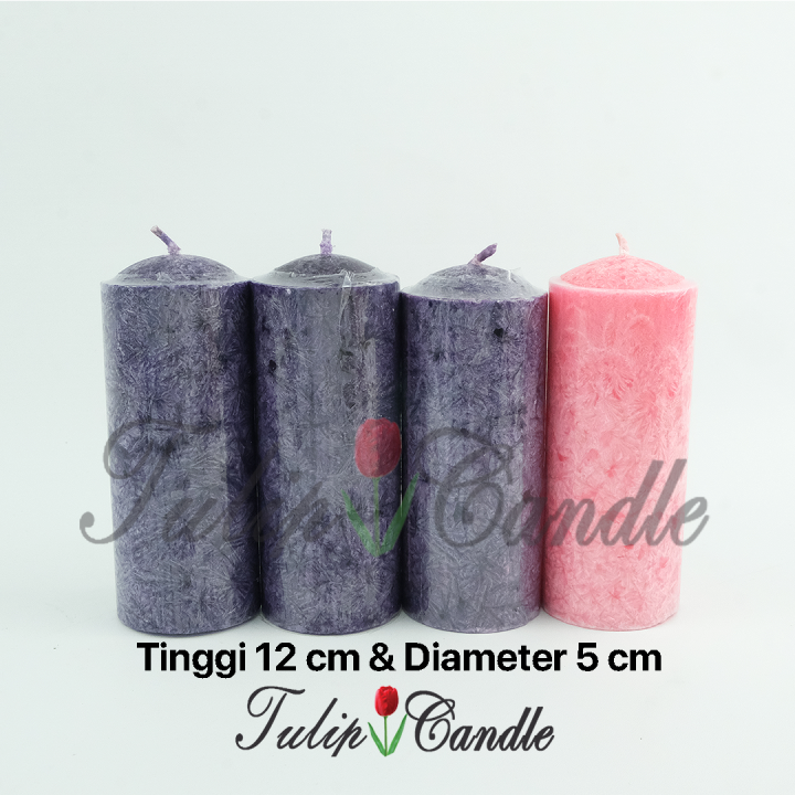 Lilin Advent 12 cm x 5 cm Isi 4 Lilin Adven Tulip Candle Lilin Stearin ...