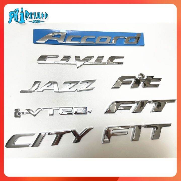 RTO 1pc ABS Honda Chrome Logo Trunk Letter Sticker Emblem Honda I-VTEC ...