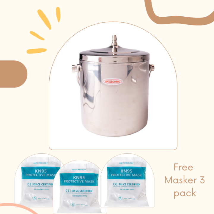 Wadah Es Batu Stainless Steel Beku Tahan Lama Ice Bucket Gratis ...