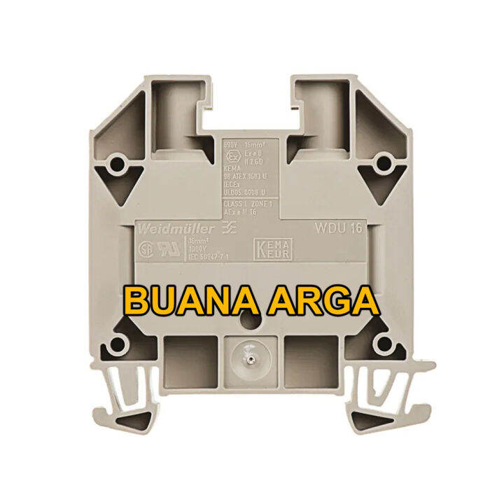 Terminal Block Weidmuller WDU 16 35 Feed Through AWG Screw Type ...