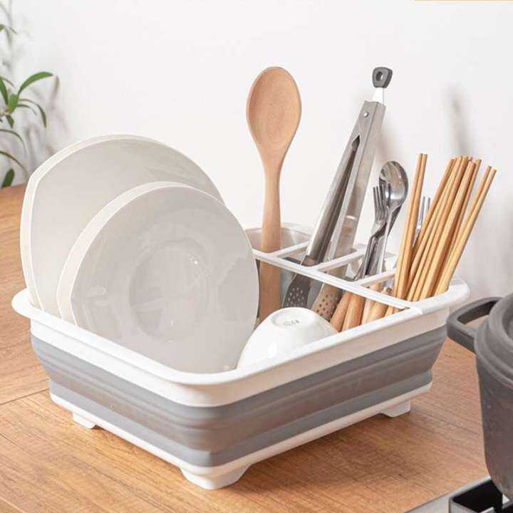 Rak Pengering Piring Lipat | Rak Piring Baskom Portable | Foldable Dish ...