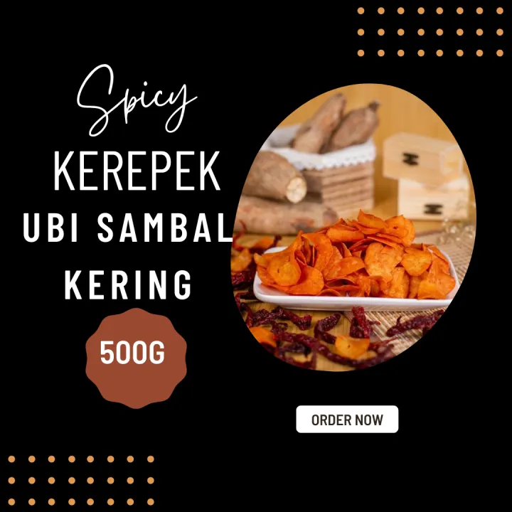 Layang Food Kerepek Ubi Sambal Kering Halal Muslim Snacks 500g | Lazada