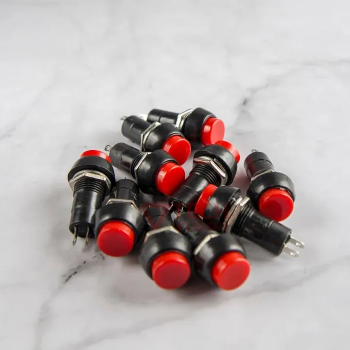 Saklar Push On Bulat Merah (Tombol Switch Model Bulat) | Lazada Indonesia