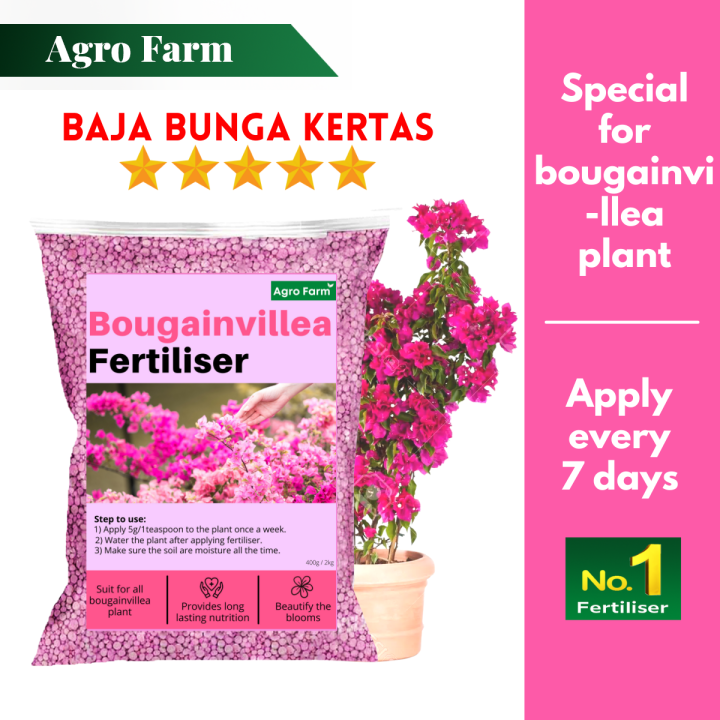 Agro Farm Bougainvillea Fertilizer / Baja Bunga Kertas / Baja Bunga ...