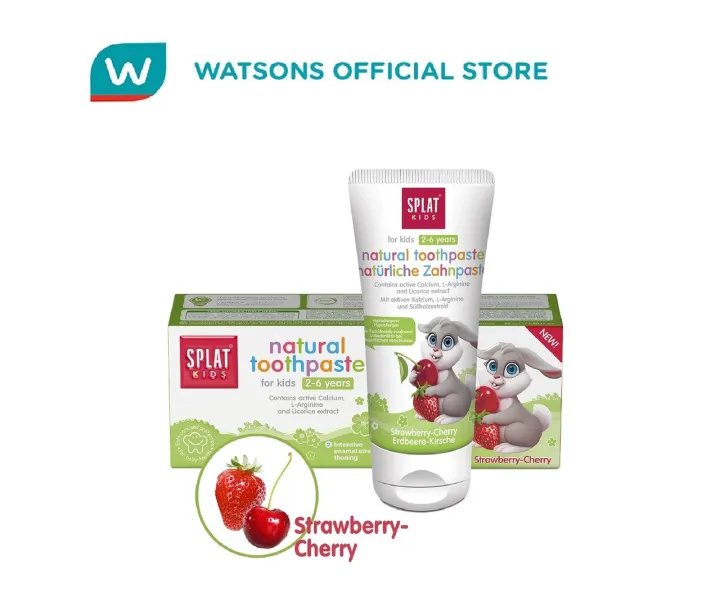 SPLAT KIDS WILD STRAWBERRY-CHERRY natural toothpaste 50ml | Lazada PH