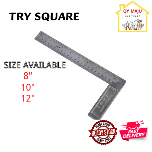 Try Square Stainless Steel L Ruler / Sesiku L/ Pembaris Besi L/Pembaris ...