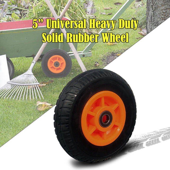 5-Inch Universal Heavy Duty Solid Rubber Wheel | Lazada PH