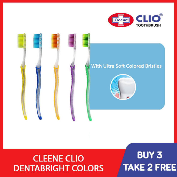 Cleene Clio Toothbrush Dentabright Colors Microfine Soft Bristles B3T2 ...