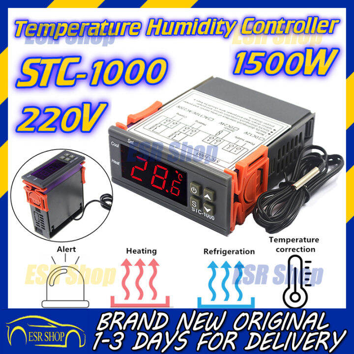 🇵🇭 STC-1000 220V Temperature Humidity Digital Temperature Controller ...