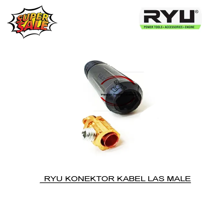 RYU KONEKTOR MALE KABEL MESIN LAS LISTRIK 10 - 25 MM CONNECTOR PLUG ...