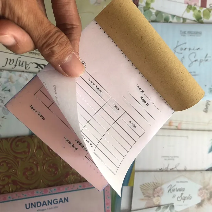 nota penjualan ukuran 10x10cm rangkap 2ply karbon kop kosongan ready ...