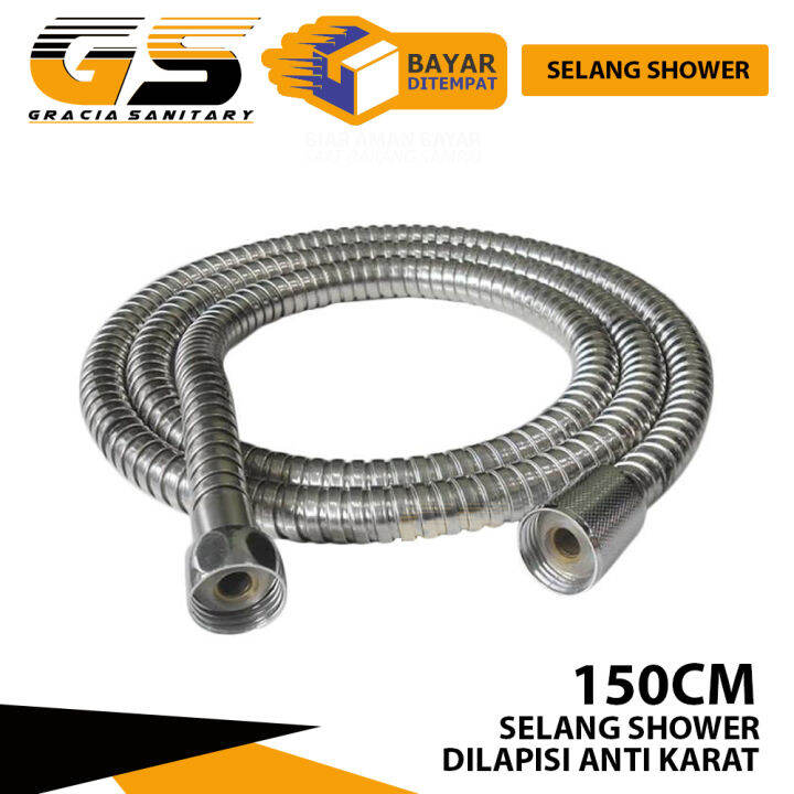 Selang Shower Pancuran 1.5M Panjang Selang Kamar Mandi Shower / HOSING ...