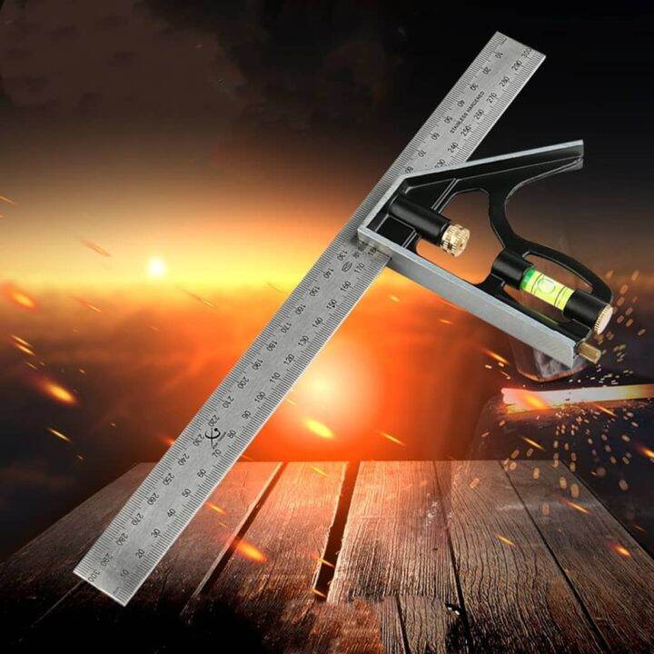 Movable Angle Ruler 300mm (12") Adjustable Engineers Combination Try ...