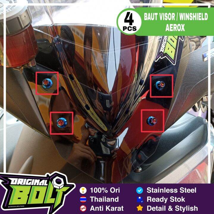 Baut Probolt Visor Winshield Yamaha Aerox Stainless Heng King Nut ...