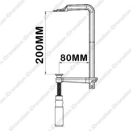 80MM 8 12 16 20 24 Inch Heavy Duty F-Clamp F Clamp Adjustable F Sliding ...