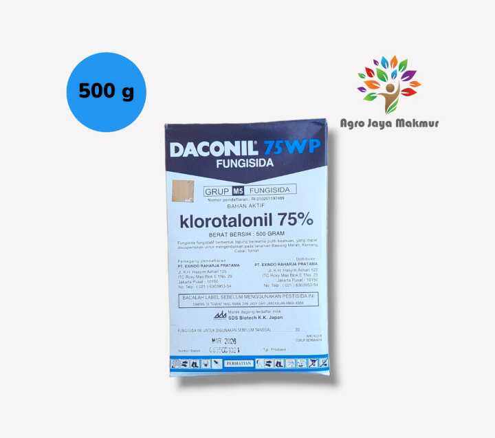 DACONIL 75 WP 500 GRAM fungisida berbahan aktif klorotalonil untuk mengendalikan penyakit ...