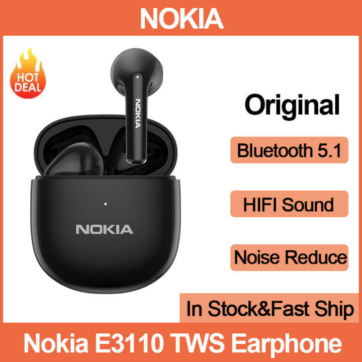 Original Nokia E3110 TWS หูฟังไร้สายบลูทูธ5.1สเตอริโอคู่ลดเสียงรบกวนเบส Touch Control สแตนด์บาย ...