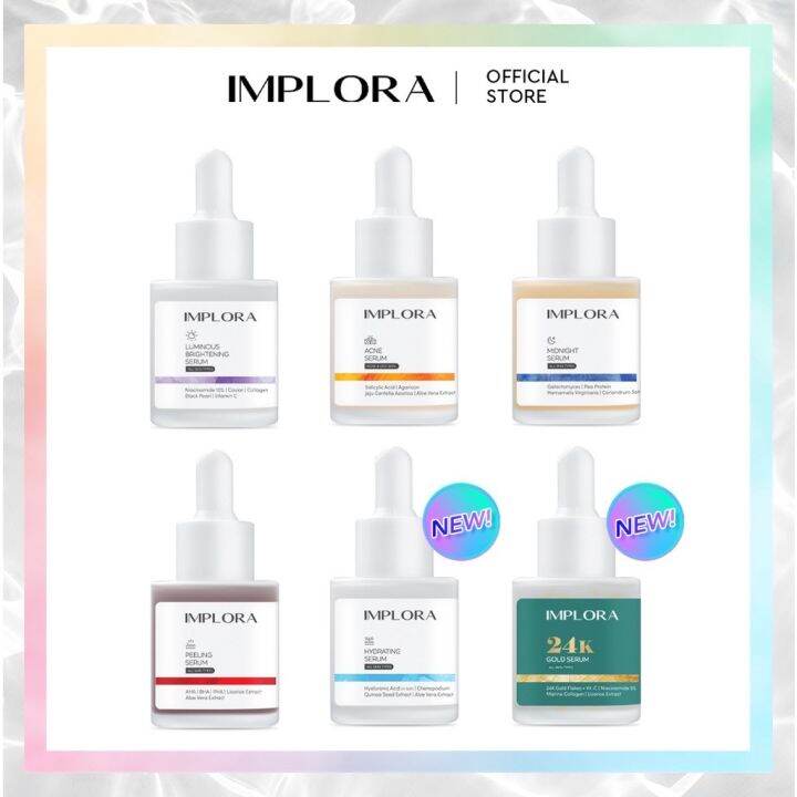 IMPLORA Face Serum Indonesia / Luminous Brightening Acne Midnight ...