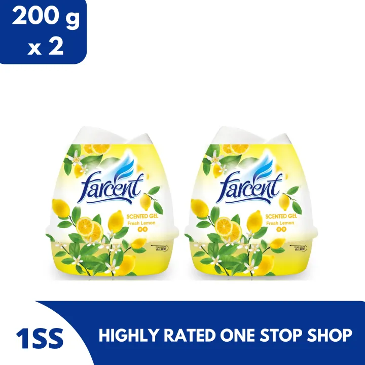 Farcent Scented Gel Fresh Lemon Scent, 200g set of 2 | Lazada PH
