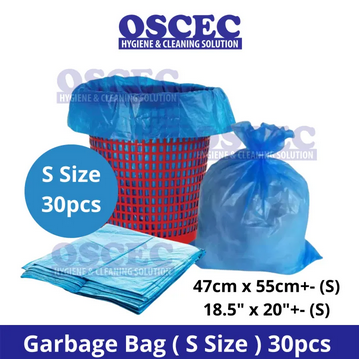 Garbage Bags Blue S size 30pcs/pack / Plastik Sampah Kecil / Plastik ...