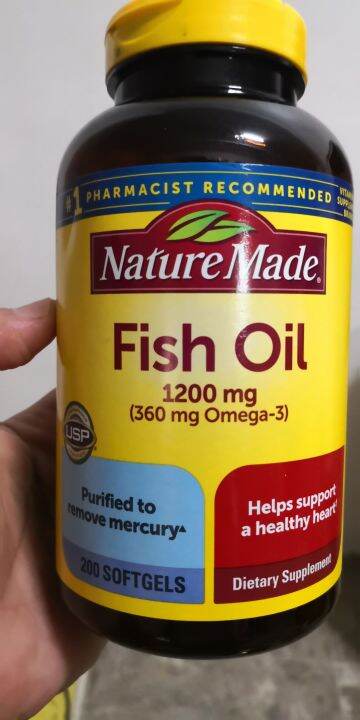 Nature Made Fish Oil 1200 Mg (360 Mg Omega-3) 200 Liquid Softgels | Lazada PH