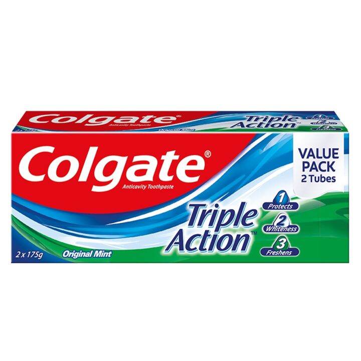 Colgate Twin Pack 175g Triple Action Anti-Cavity Family Toothpaste ...