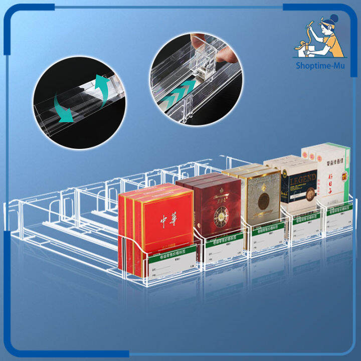 Pusher Rokok Akrilik / Rak Rokok Acrylic 28 Cm Otomatis Magnet Pusher ...