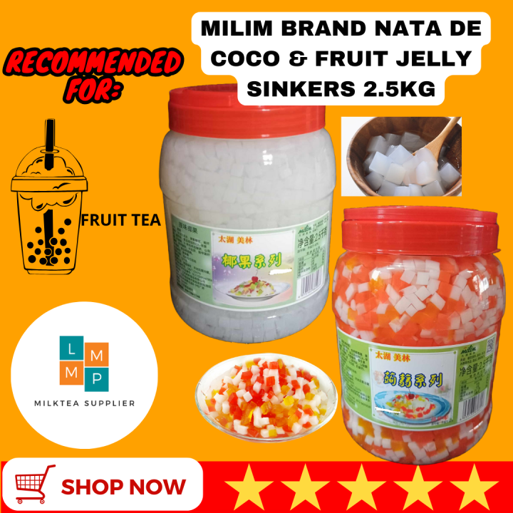 Nata De Coco & Fruit Jelly Milin Brand Sinkers 2.5kg for Milktea, Milk ...