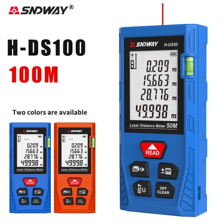 SNDWAY Laser Distance Meter Digital Range Finder 50M Rangefinder Trena ...