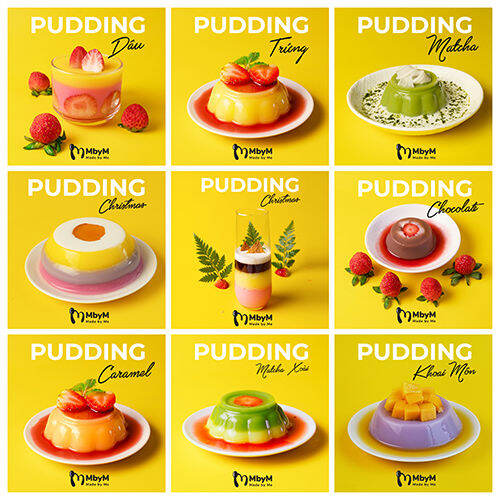 Bột Pudding Shangao 6 vị loại 1kg tặng kèm công thức chi tiết pudding ...