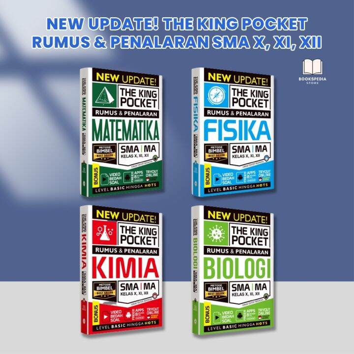 Buku Kimia Matematika Fisika Biologi : The King Pocket Rumus dan Penalaran SMA MA Kimia ...