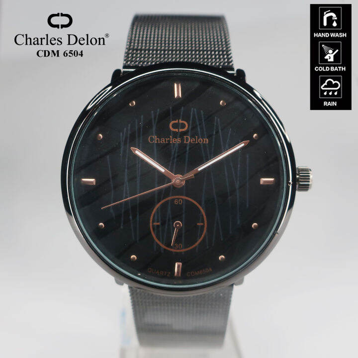 Jam Tangan Rantai Pasir Couple Charles Delon Ori Bonus Kotak 6504 RH ...