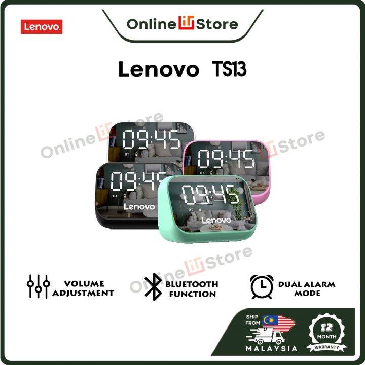 Lenovo TS13 Portable Bluetooth Wireless Speaker LED Alarm clock(NEW ...