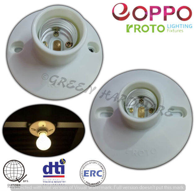 1PCS Ceiling Receptacle Light Bulb Socket (3x3, 4x4) E27 5A 250V ...