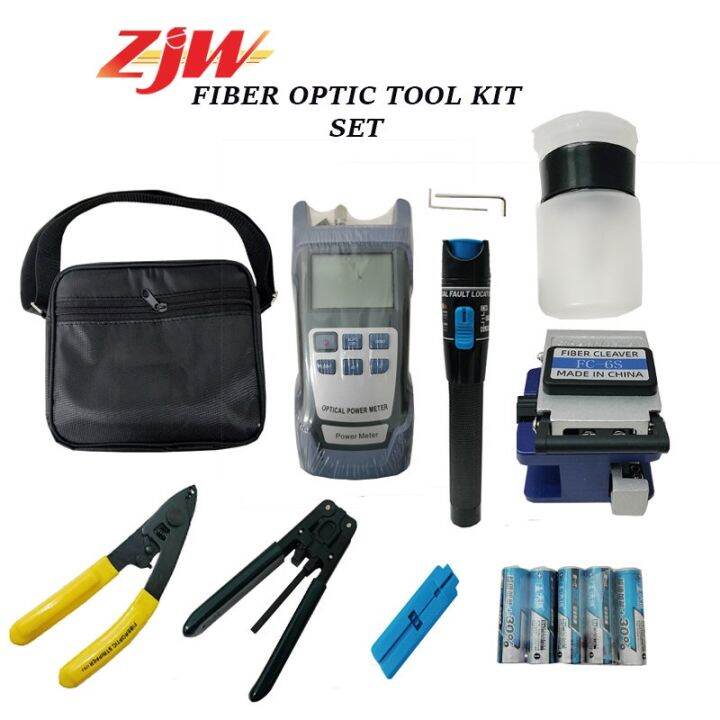 ZJW NEW FTTH fiber optic tool kit FC-6S Fiber Cleaver Optical Power ...
