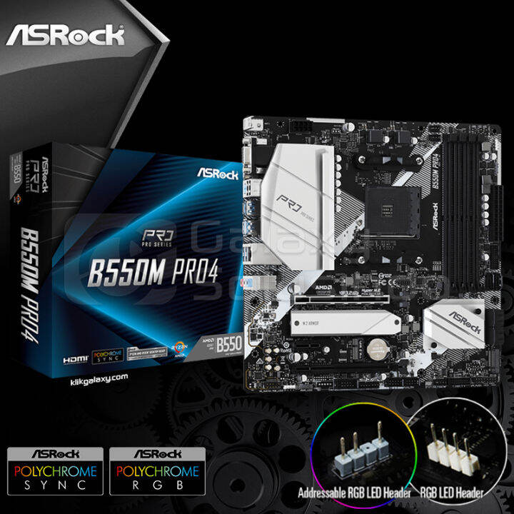 ASRock B550M Pro4 (AMD AM4, B550, DDR4) - Motherboard | Lazada Indonesia