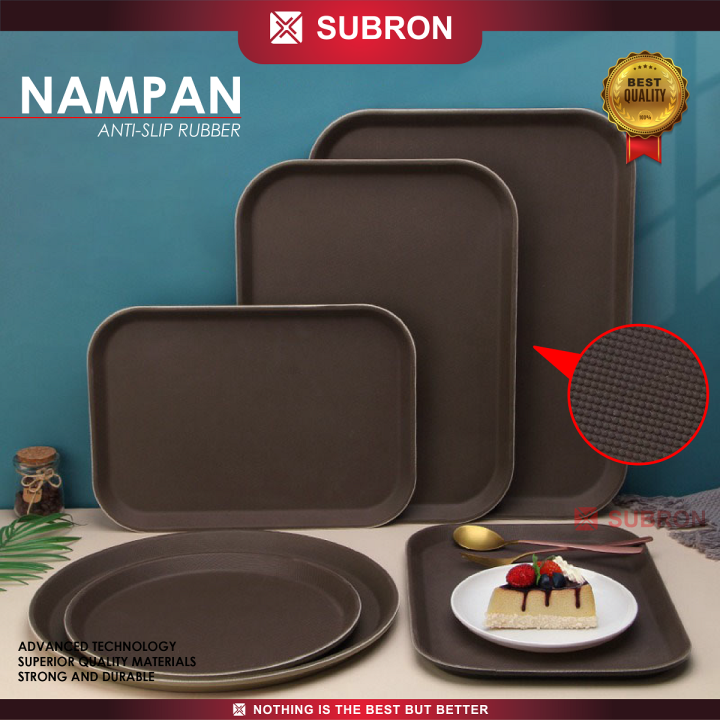 SUBRON Nampan Saji Makanan BIG Size Tray Plastik Baki Anti Slip Tidak ...