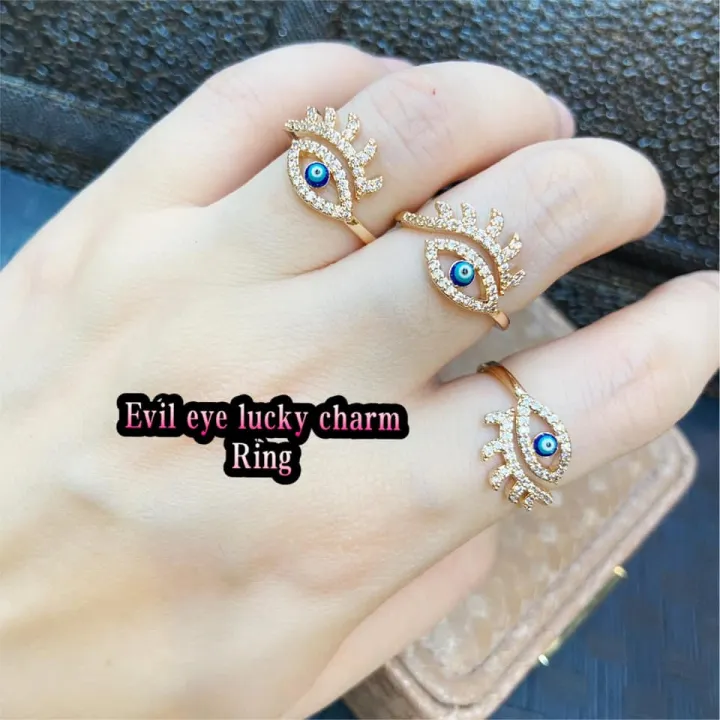 LUCKY CHARM EVIL EYE RING | Lazada PH