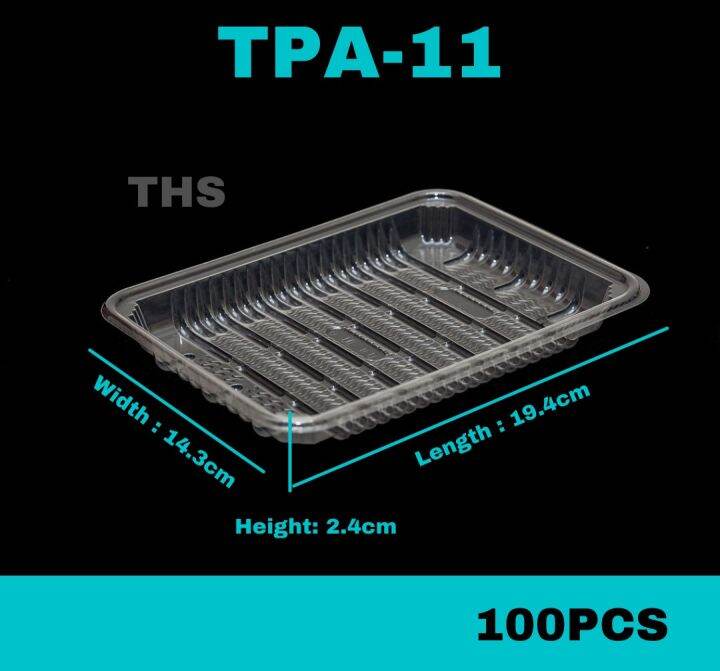 THS - TPA-11 Clear Open Tray / PET Food Tray / Disposable Plastic Clear ...
