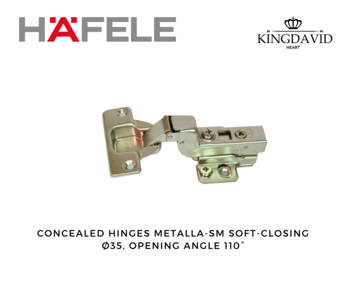 Hafele Concealed Hinges Metalla-SM Soft-Closing Ø35, Opening Angle 110 ...