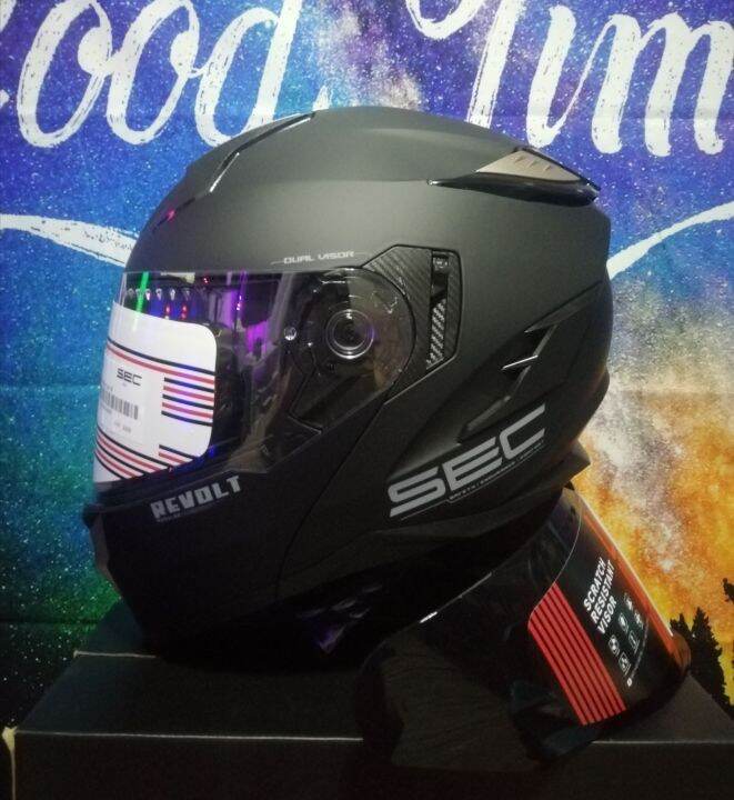 Sec Revolt V2 Modular Dual Visor Helmet | Lazada PH