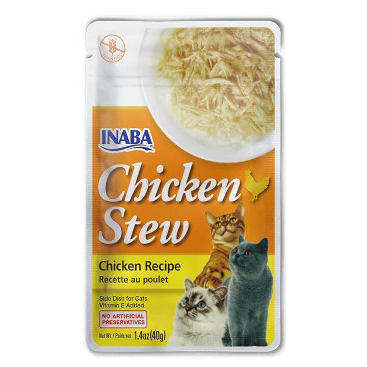 Inaba Adult Cat Wet Food Pouch Chicken Stew Chicken Tuna Salmon Cheese ...
