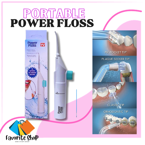 Portable Manual Pump Power Floss Dental Water Jet | Tinga Remover ...