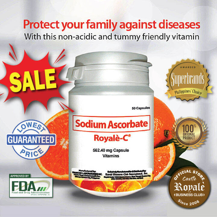 Royale C - Vitamin C (Sodium Ascorbate) 50 Capsules | 100% Authentic ...