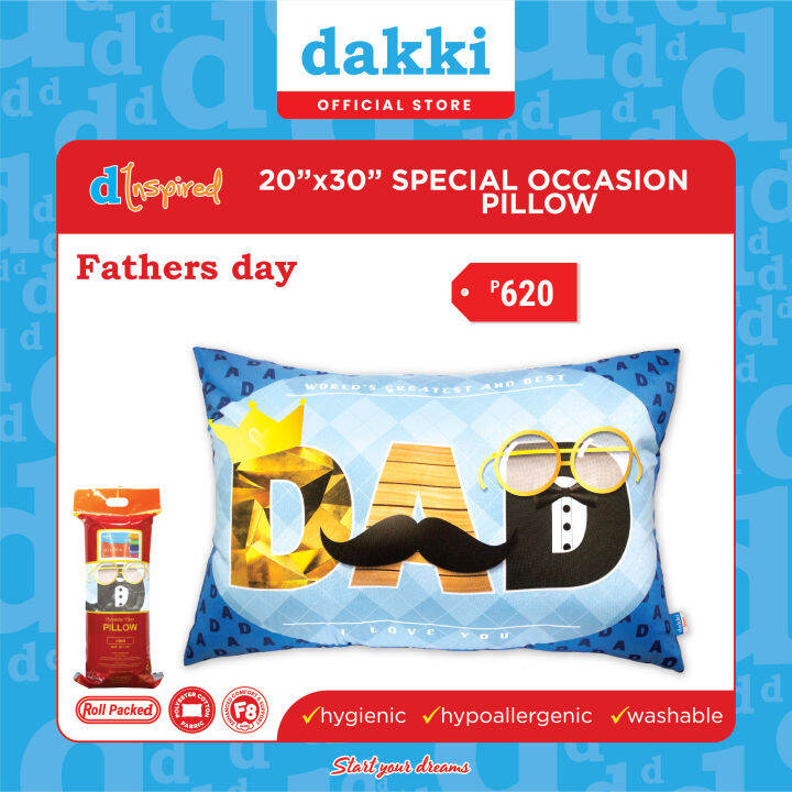 dakki Inspired 20"x30" Dad Best King Pillow | Lazada PH